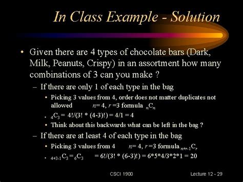 Lecture 12 Permutations And Combinations Csci 1900 Mathematics