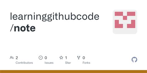 Github Learninggithubcode Note