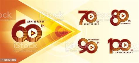 60 100 년 기념일 로고 타입 디자인 60 백 년 축하 기념일 로고 축하 여러 줄 축하 세트 60에 대한 스톡 벡터 아트 및 기타 이미지 Istock