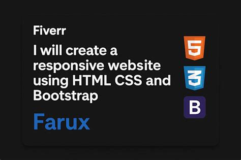 create a responsive website using html css and bootstrap by farruxalliy fiverr