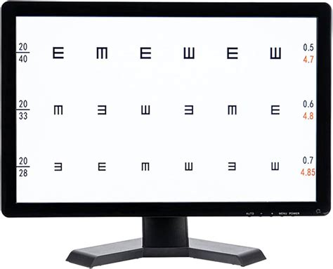 Computer Eye Test Chart Vc 3 Screen Tv Set Available Vision Chart