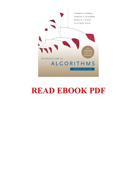 Ebook Pdf Introduction To Algorithms Fourth Edition By Pauletteheath Aug 2024 Medium
