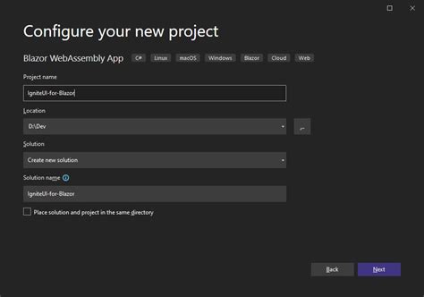 getting started ignite ui for blazor infragistics