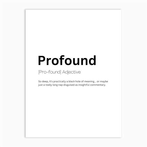 Profound Definition Meaning Art Print By Kaigozen Fy