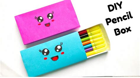 How To Make A Paper Pencil Box Diy Paper Pen Pencil Box Making Ideas