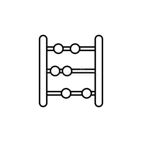 Icon Of An Abacus In Flat Style Vector Illustration Stock Vector Illustration Of Style Sign