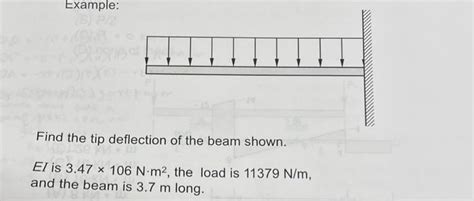 Solved Find The Tip Deflection Of The Beam Shown Ei Is