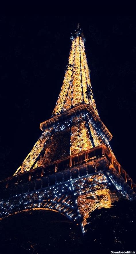 عکس والپیپر برج ایفل در شب