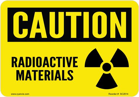 Download Safety Sign Caution Radioactive Materials Clipart
