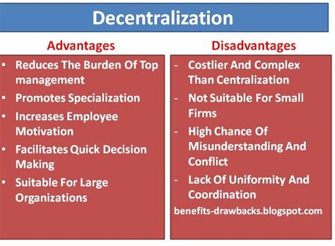 Advantages And Disadvantages Of Decentralization Benefits Drawbacks