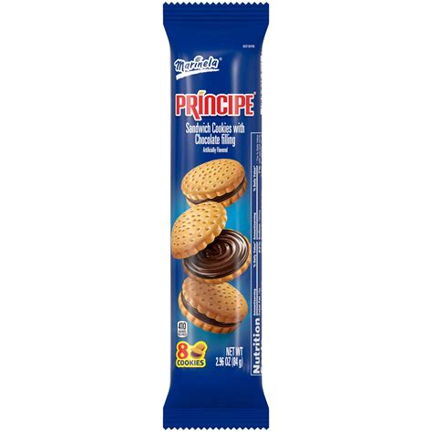 2 Pack Marinela Principe Chocolate Sandwich Cookies 8 Count Cookies