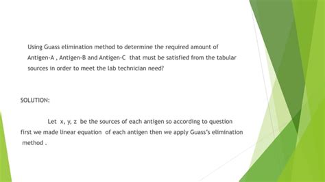 Guasss Elimination Method And Example Ppt