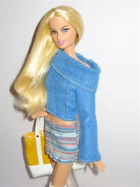 Blonde Wearing Blue Barbie Basics How To Wear Fashion