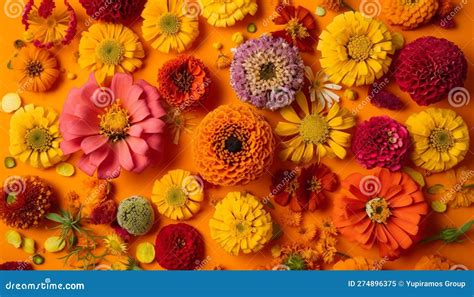 Multi Colored Bouquet Of Daisies Freshness Captured Generated By Ai Stock Illustration