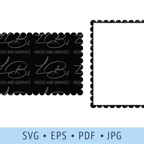 Scalloped Rectangle Etsy