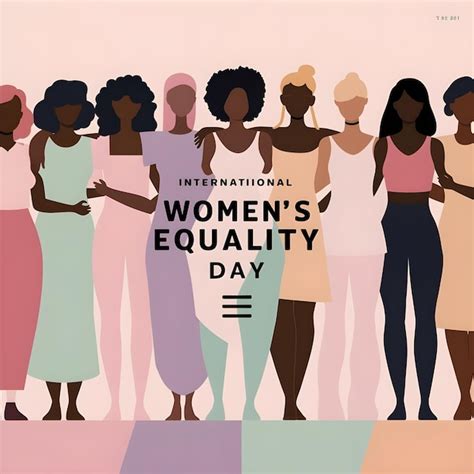 Womens Equality Day Calligraphy Background Premium Ai Generated Image