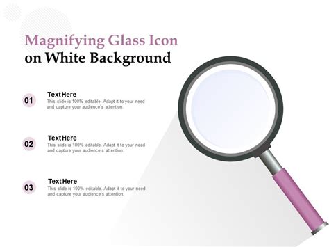 Magnifying Glass Icon On White Background Ppt Powerpoint Presentation Slide
