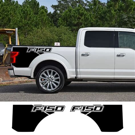 픽업 후면 침대 사이드 스티커 포드 F150 랩터 트럭 트렁크 사이드 Mudslinger 비닐 데칼 자동차 장식 커버 자동차