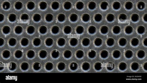 Seamless Perforated Metal Catwalk Texture Isolated On Black Background Tileable Rough Grungy