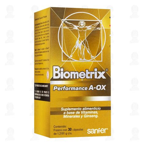 Biometrix Performance A Ox 1 2191 Gr Suplemento Alimenticio 30 Cápsulas
