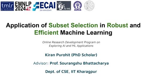 Application Of Subset Selection In Robust And Efficient Machine Learning C V Raman Global