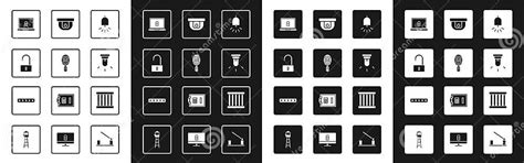 Set Ringing Alarm Bell Car Key With Remote Open Padlock Laptop And