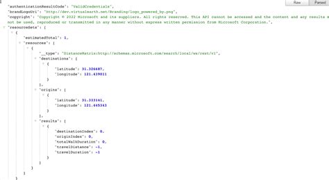 Distance Matrix Bing Maps Api Not Working For China Microsoft Qanda