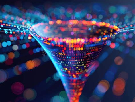 Data Funnel Illustration Stock Illustration Illustration Of