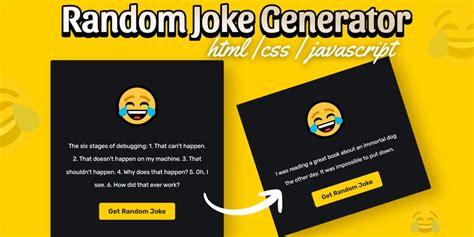 build a random joke generator using html css and javascript — fun