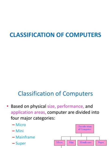 classification of computers pdf supercomputer mainframe computer