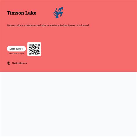 Timson Lake Sasklakes