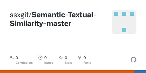 Github Ssxgitsemantic Textual Similarity Master
