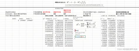 【小白学机器学习9】用excel做一元线性回归的各种指标，笨办法：各种结果的指标解析和手动验算 excel线性回归分析怎么做 csdn博客