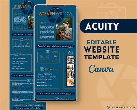 Canva Acuity Scheduling Layout Acuity Template Photography Etsy Canada