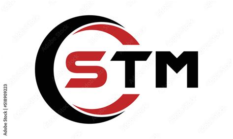 Stm Three Letter Swoosh Logo Design Vector Template Monogram Logo
