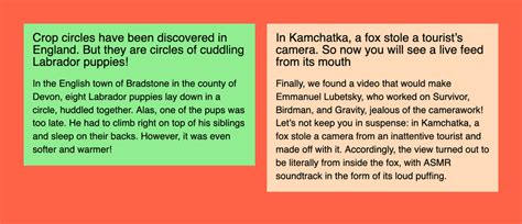 65 Ways To Make A Two Column Layout From Pretty Reasonable To Com­pletely Wrong — Vadim Makeev