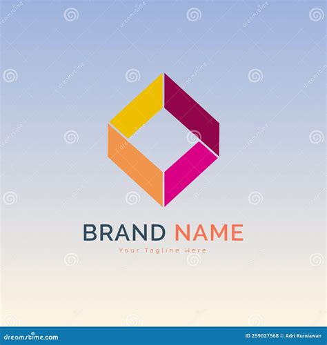 Modern Cube Sign Logo Template Design Vector For Brand Or Company And