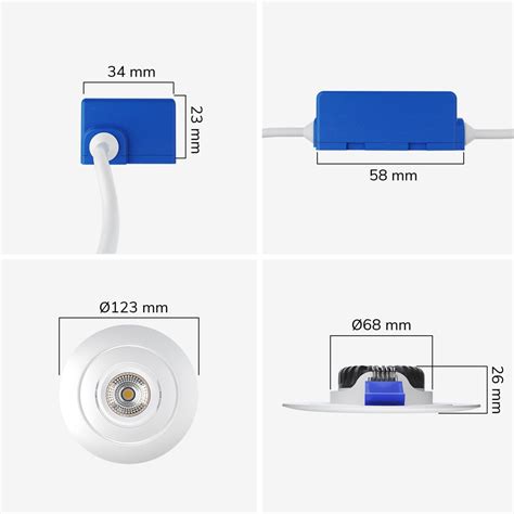 Downlight Bezel For The Lugo Recessed Downlight 123 Mm White