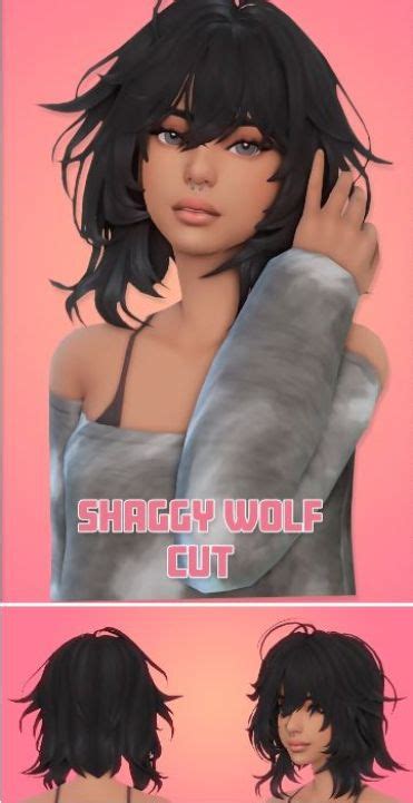 Sims 4 Wolf Cut Hair Cc