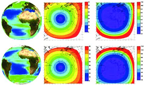 5 Earth View From A Geosynchronous Orbit At Noon At A Position Of 10 • Download Scientific