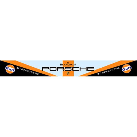 Porsche Gulf Helmet Visor Sunstrip Laminated Decal Cafe Racer