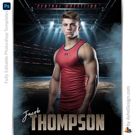 Photoshop Wrestling Poster Templates Psd Sports Photography Templates