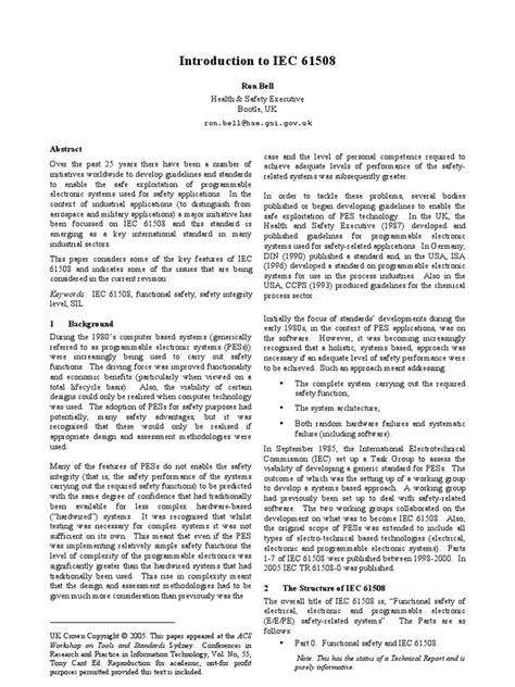 Iec 61508 Safety Prevention