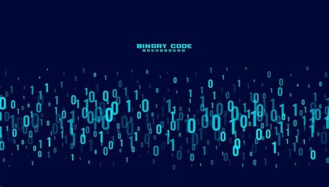 Free Vector Futuristic Binary Code Numbers Digital Data Background