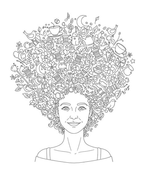 Desenhos De Imprimível Cabelo Maluco Para Crianças Para Colorir E