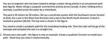 Calculus And Vectors 12 Culminating Task Water Ski MCV4U By CN171 11 STEM
