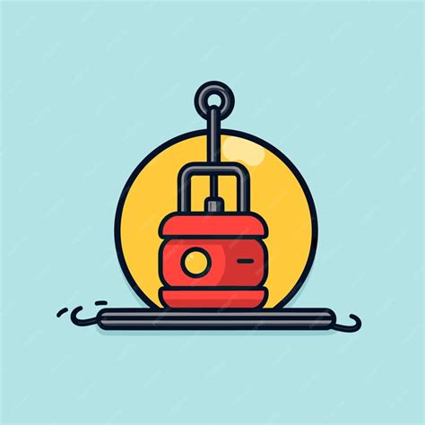 Premium Vector A Red And Yellow Object With A Red And Yellow Logo On It