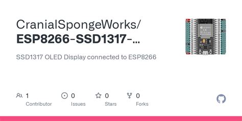 GitHub CranialSpongeWorks ESP SSD OLED Display Example SSD OLED Display Connected