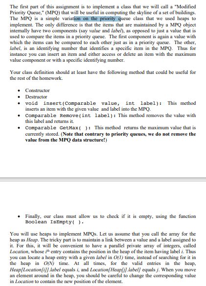 Solved The First Part Of This Assignment Is To Implement A