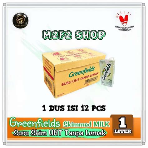Promo Greenfields Susu Kotak Uht Skimmed Milk Tanpa Lemak Ml